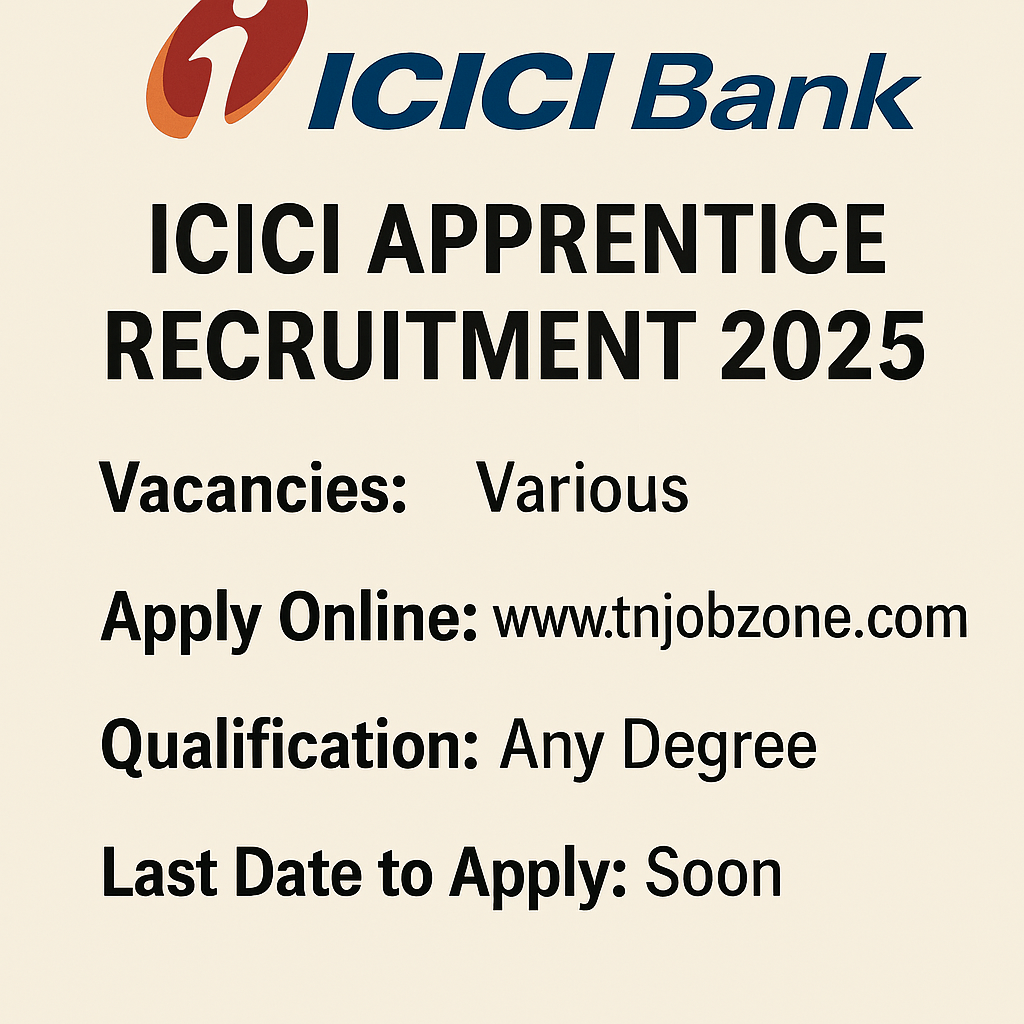 ICICI Bank Apprenticeship Programme 2025 - Apply Online Across India
