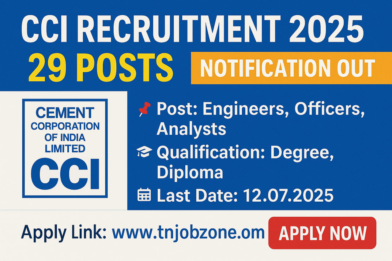 CCI Recruitment 2025 – Golden Opportunity to Apply for 29 PSU Engineer ...