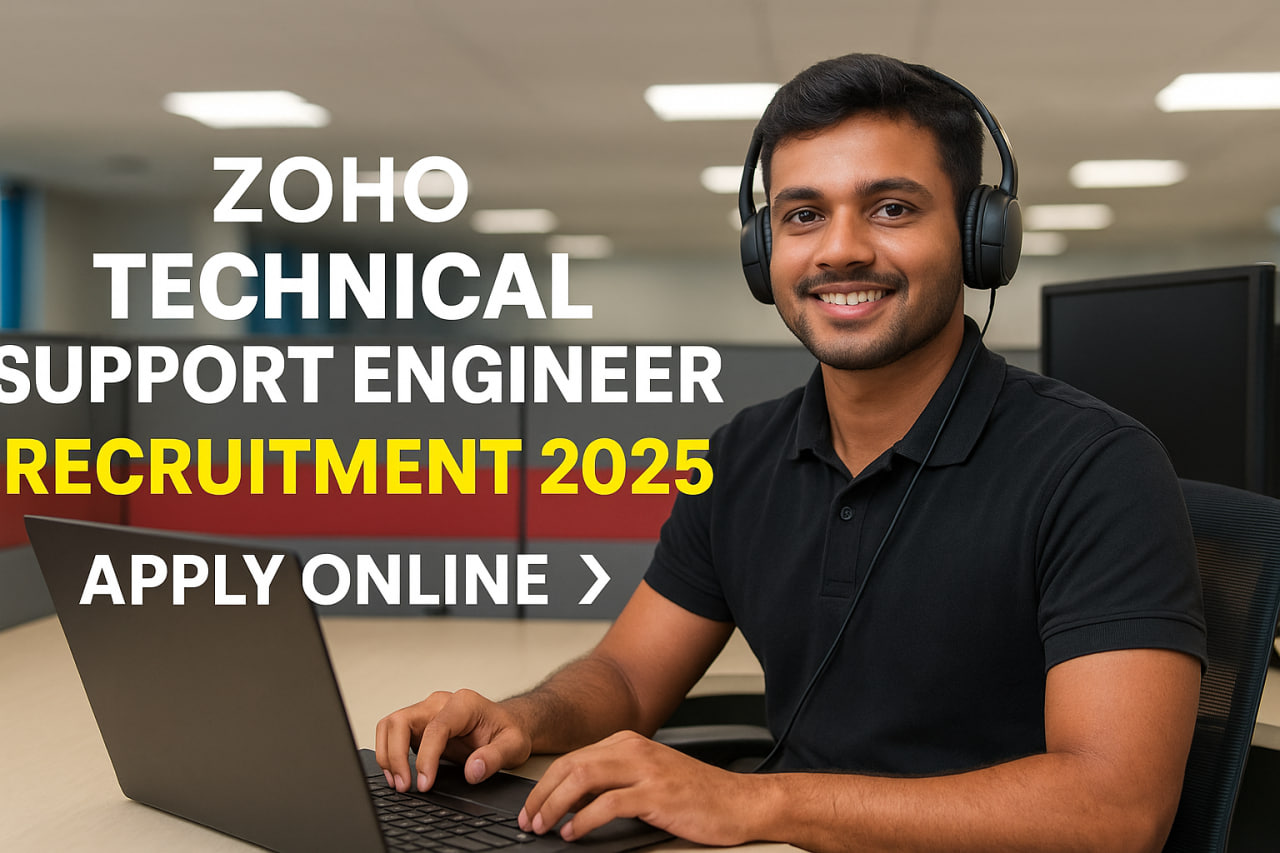 ZOHO Technical Support Engineer Jobs 2025 | Apply Online - TN JOB ZONE