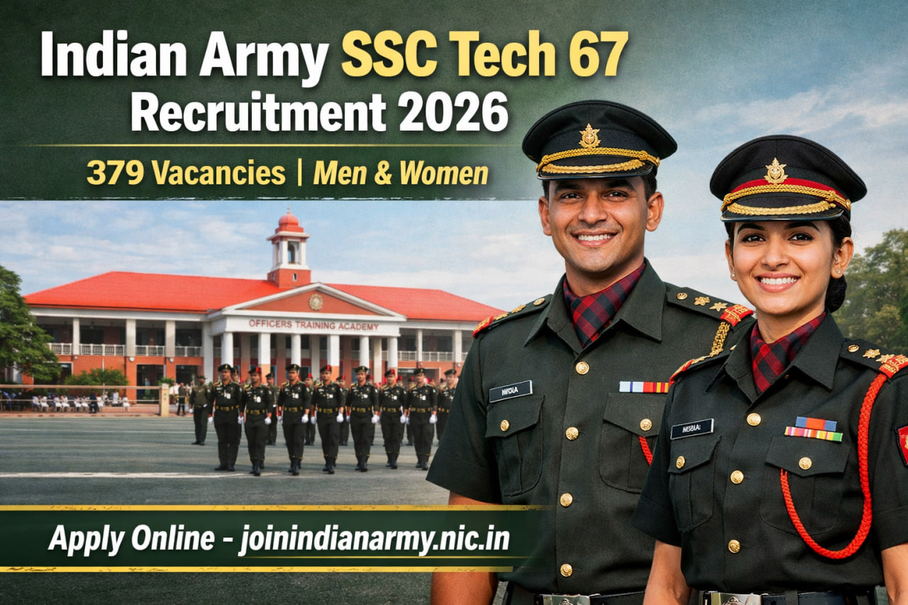 Indian Army SSC Tech 67 Recruitment 2026 – Golden Massive 379 Vacancies ...