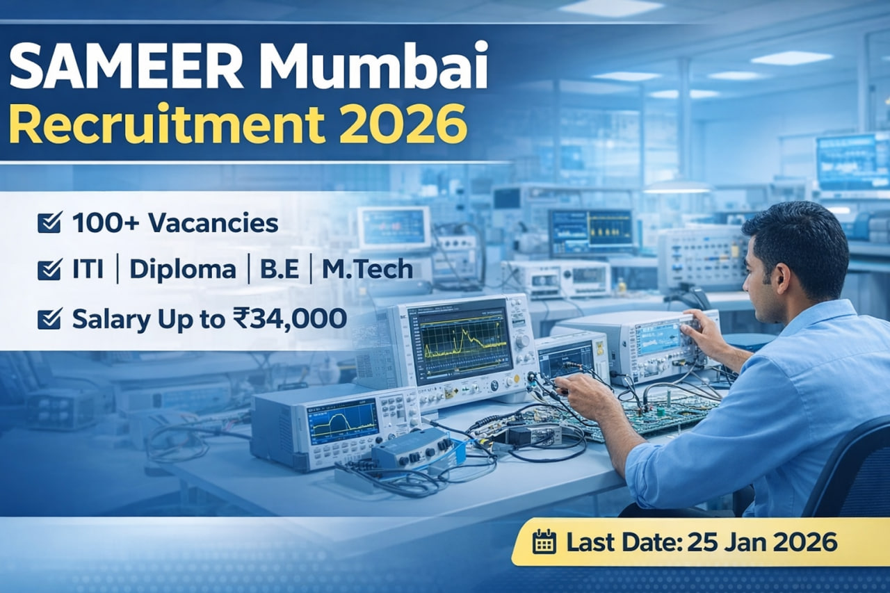 SAMEER Mumbai Recruitment 2026 Golden Opportunity 147 Powerful Govt ...