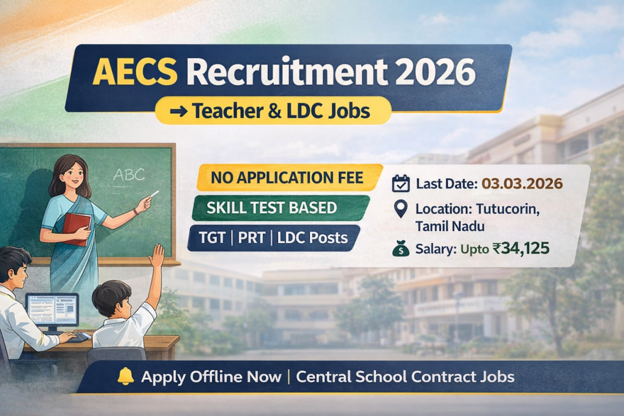 AEC School Pazhayakayal Recruitment 2026 – Great Massive TGT, PRT, LDC ...