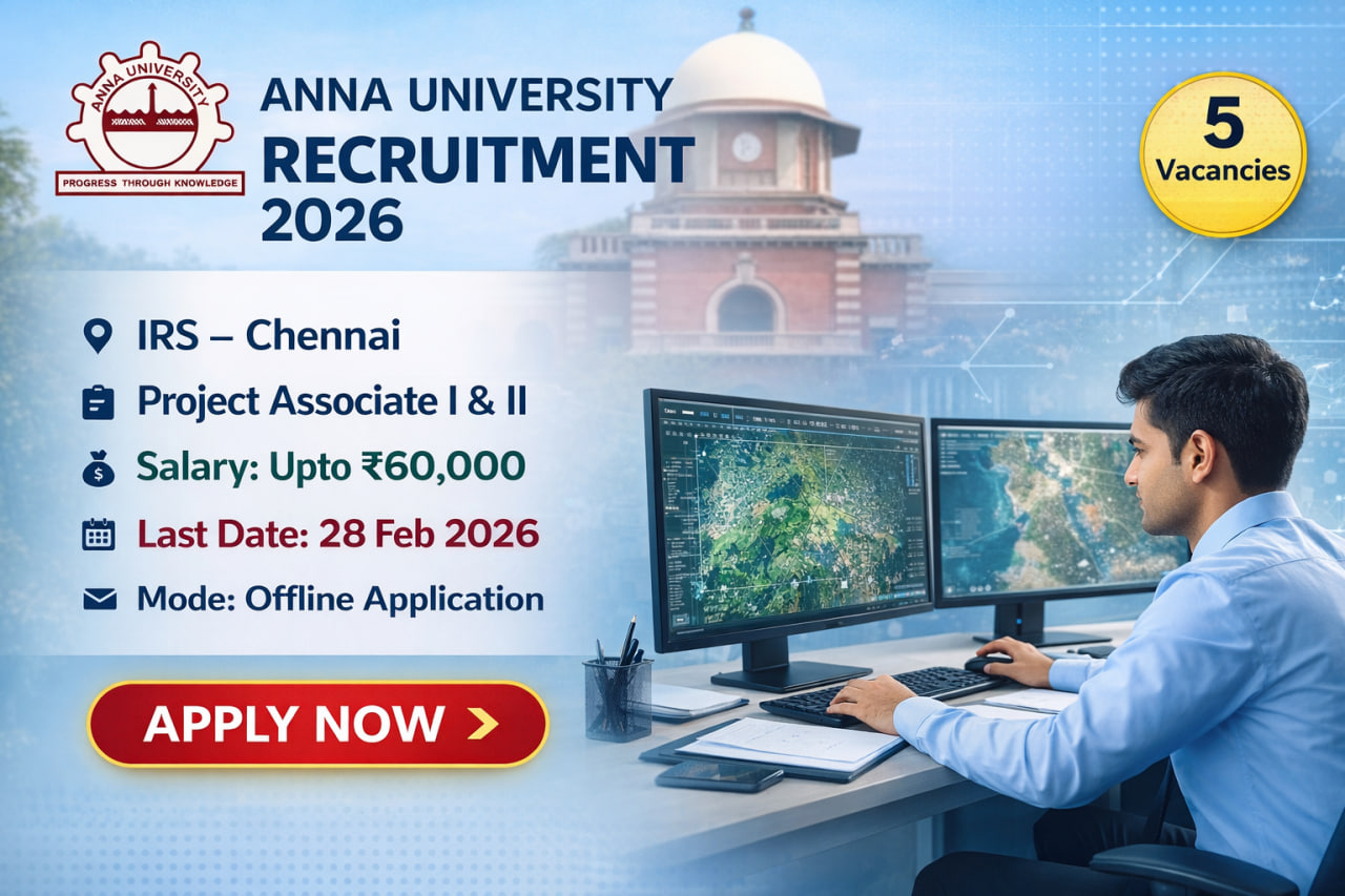 Anna University Recruitment 2026 – Great Powewrful 5 Project Associate ...
