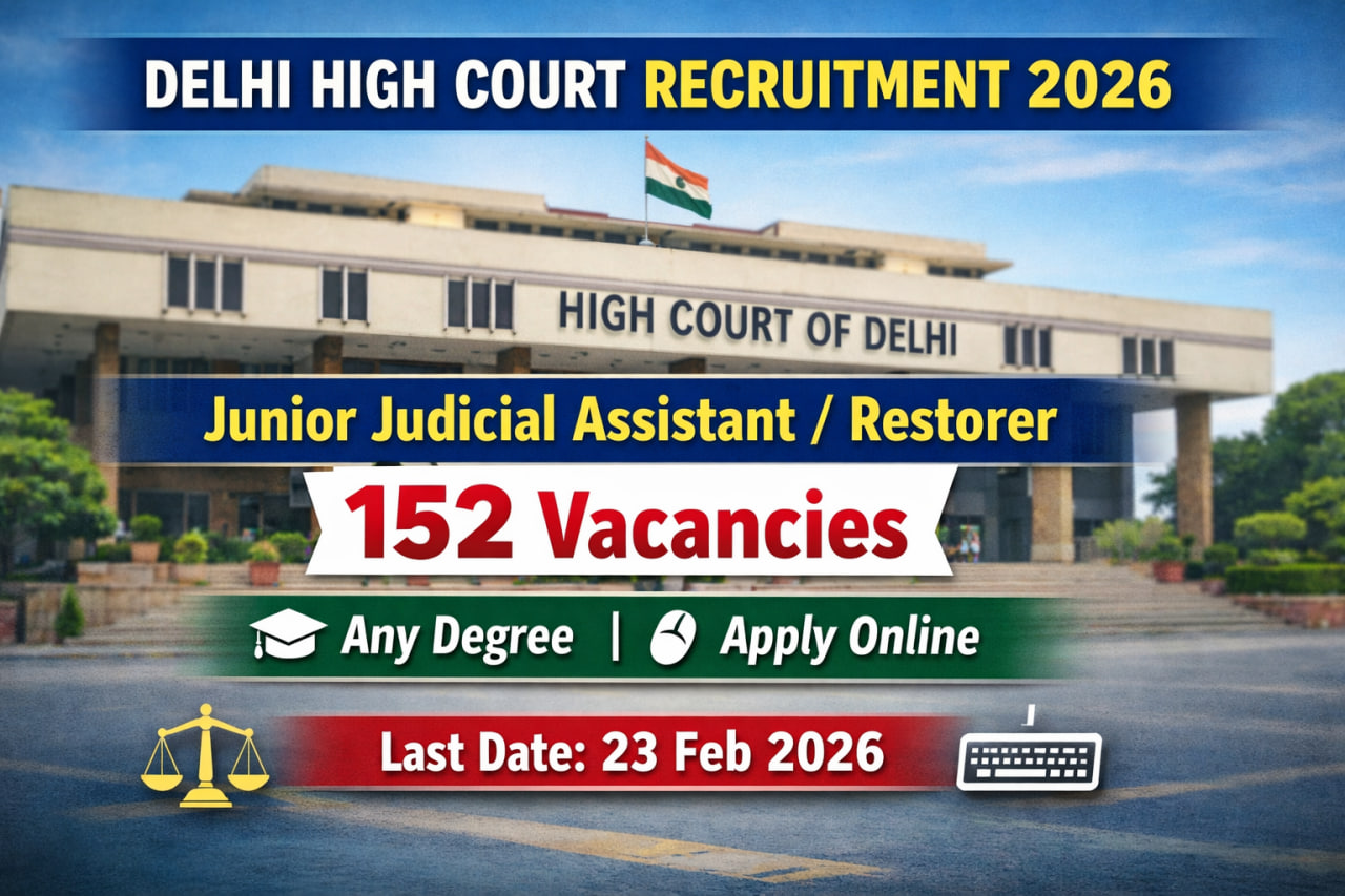 Delhi High Court Recruitment 2026 – 152 Vacancies | Golden massive ...
