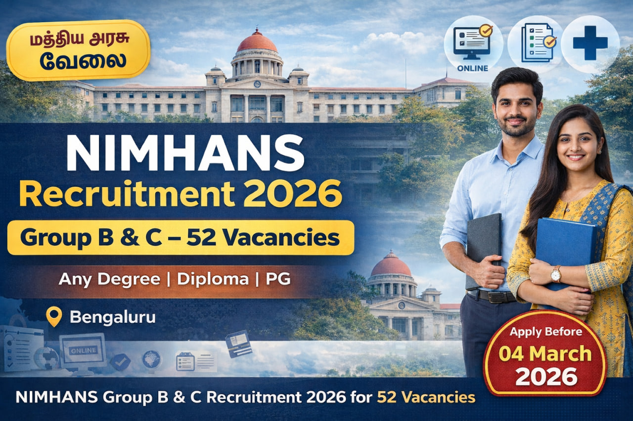 NIMHANS Recruitment 2026 Notification | Golden Powerfull 52 Group B & C ...