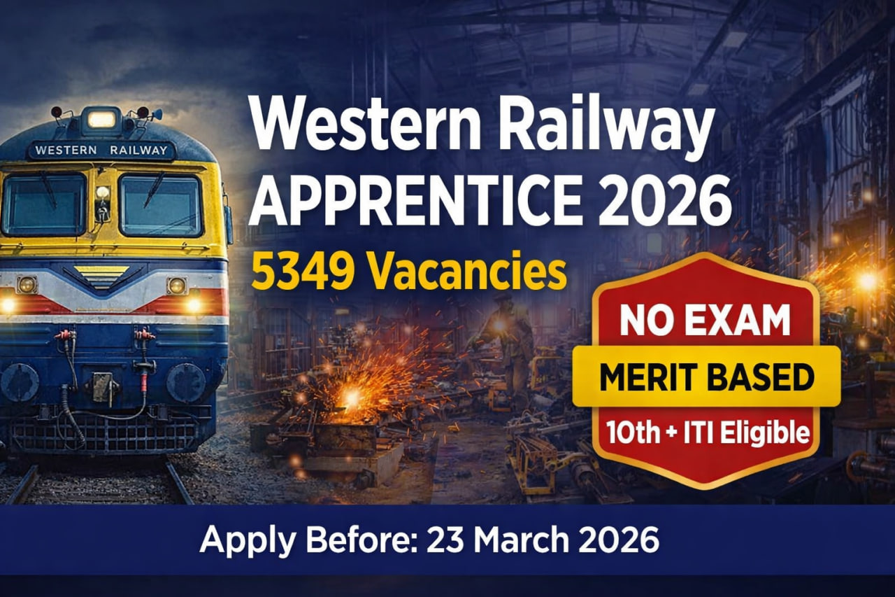 Western Railway Apprentice Recruitment 2026 – Powerful Great 5349 ITI ...
