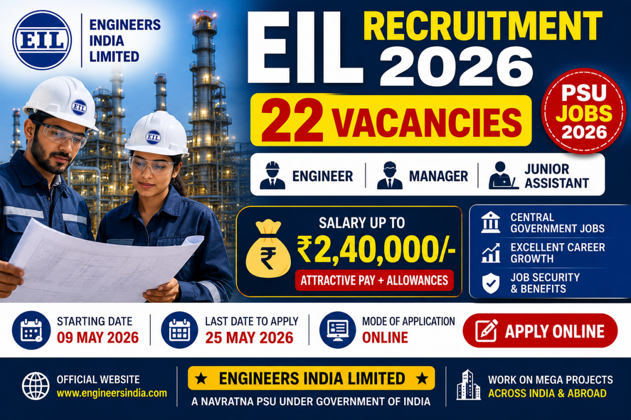 EIL Recruitment 2026 Apply Online for Great Massive 22 Engineer ...