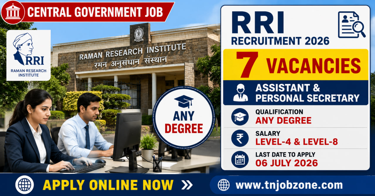 Raman Research Institute Recruitment 2026 Apply Online for Golden 7 ...